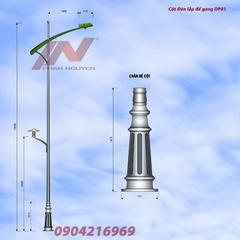 Cột Đèn Cao Áp |Cột thép mạ kẽm |Cột đèn chiếu sáng |Báo giá cột đèn