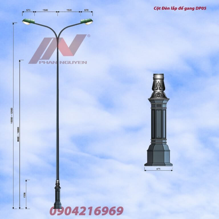 Cột Đèn Cao Áp |Cột thép mạ kẽm |Cột đèn chiếu sáng |Báo giá cột đèn
